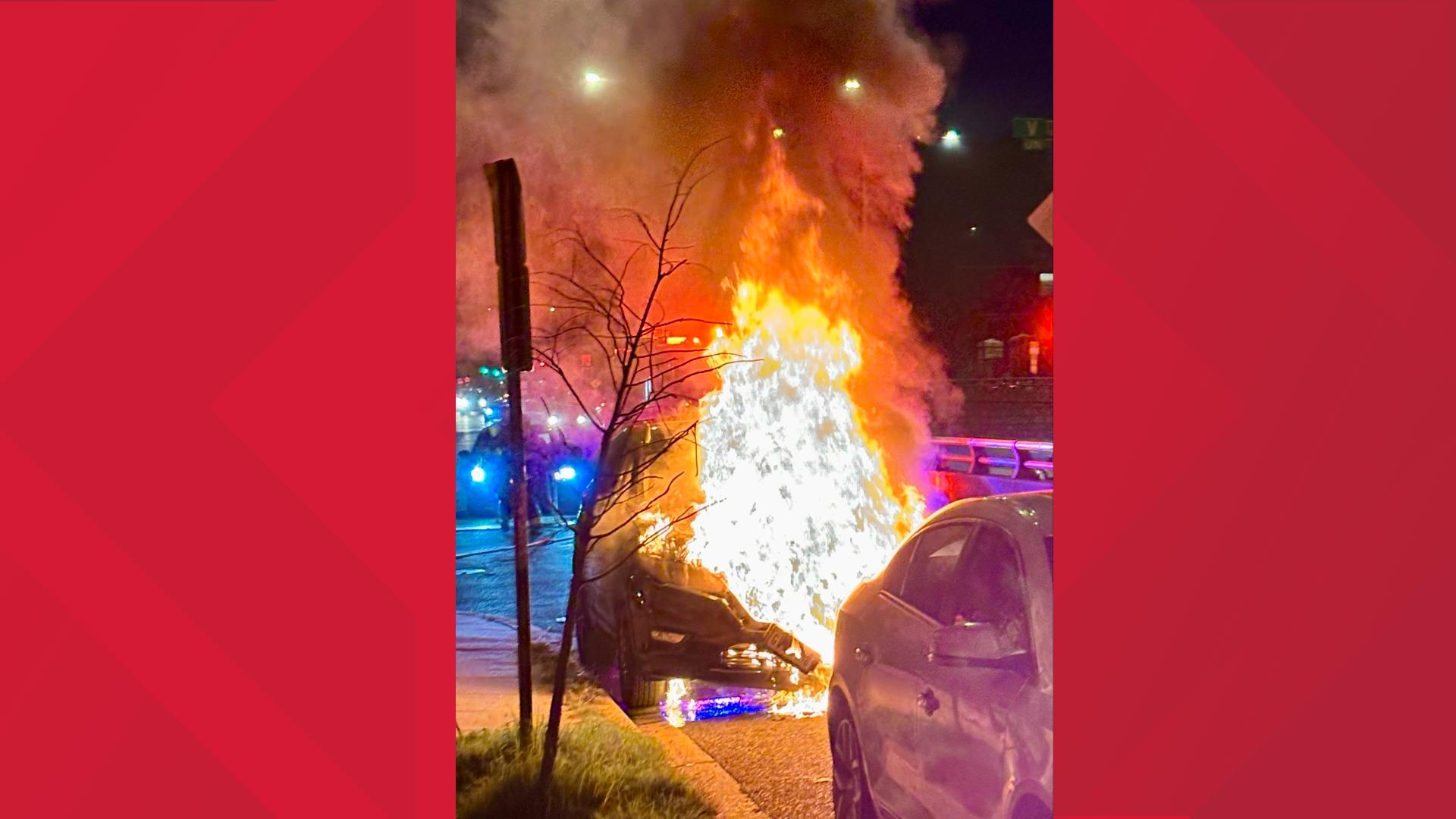 DC Fire and EMS extinguish car fire on N. Capitol St Monday night ...