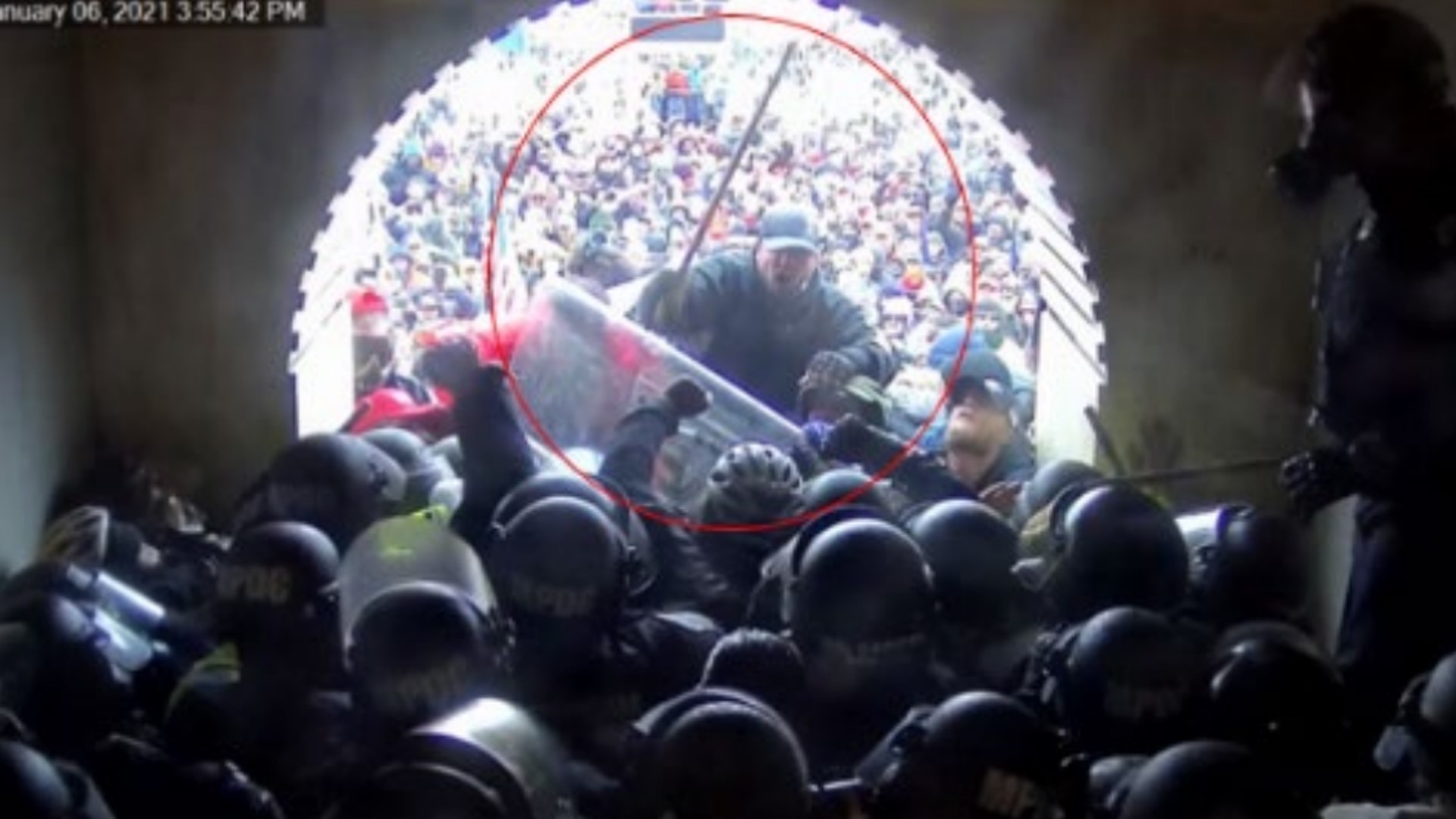 DOJ: Connecticut man climbed over others to attack police | wusa9.com