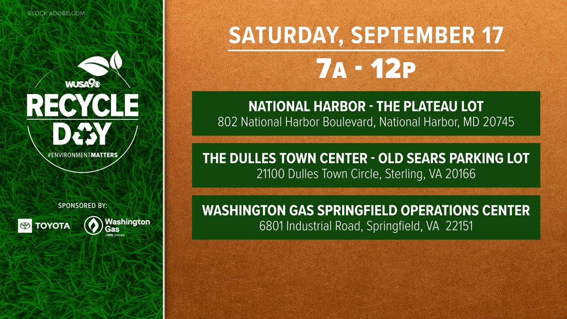 WUSA9's Environmental Matters Recycling Days in September | wusa9.com