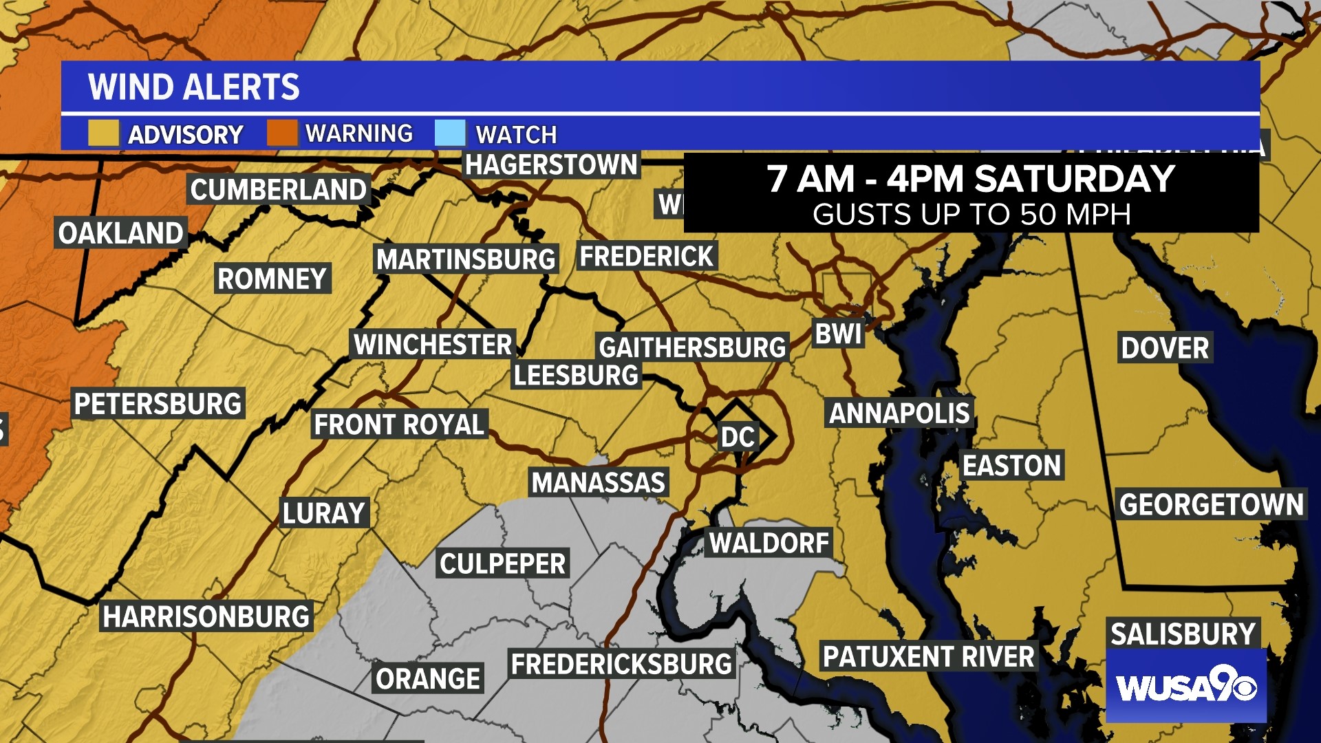 More heavy rain and strong wind will impact the DMV Friday | wusa9.com