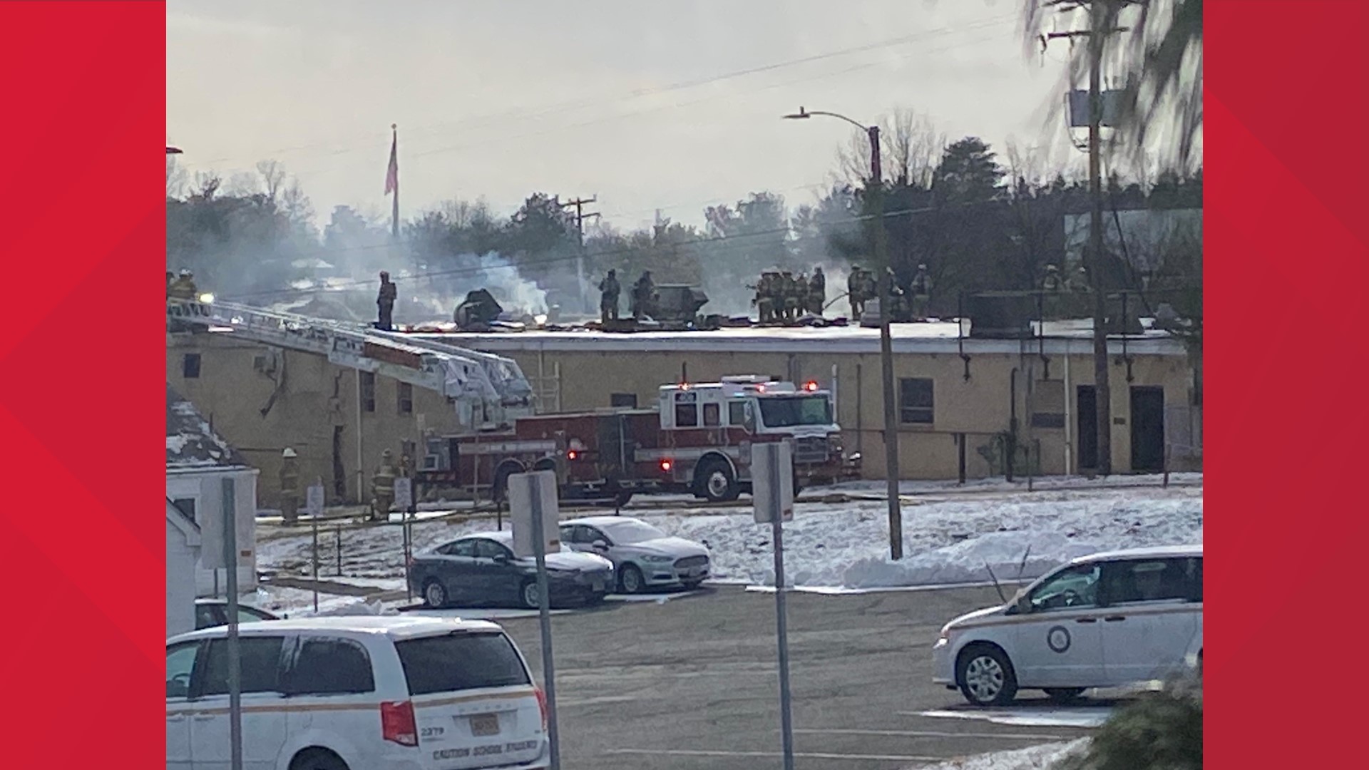 Two-alarm fire at building near Woodson High School | wusa9.com