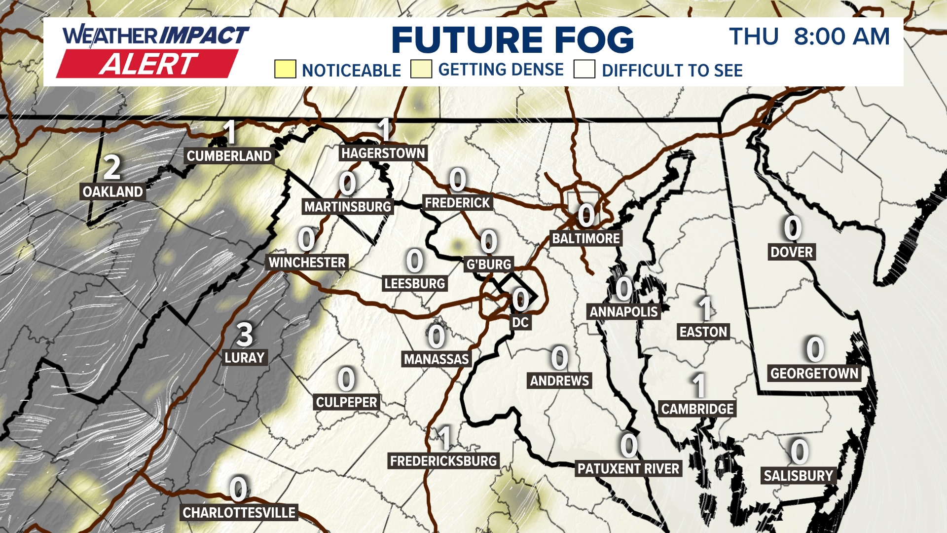 Weather Impact Alert: Dense fog until late Thursday morning | wusa9.com