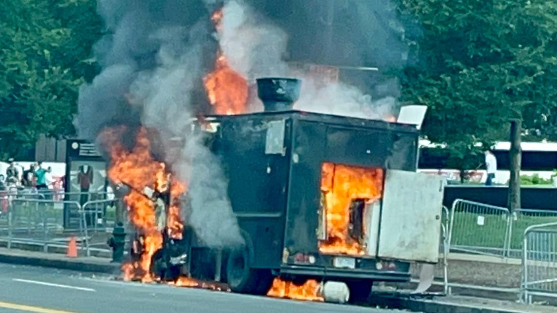 2 men injured in food truck fire on Constitution Ave | wusa9.com