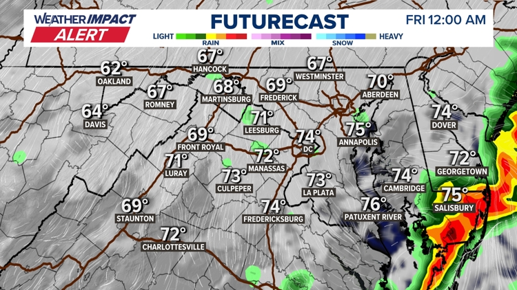 When to plan around storms in the DC region Thursday | Weather Impact ...