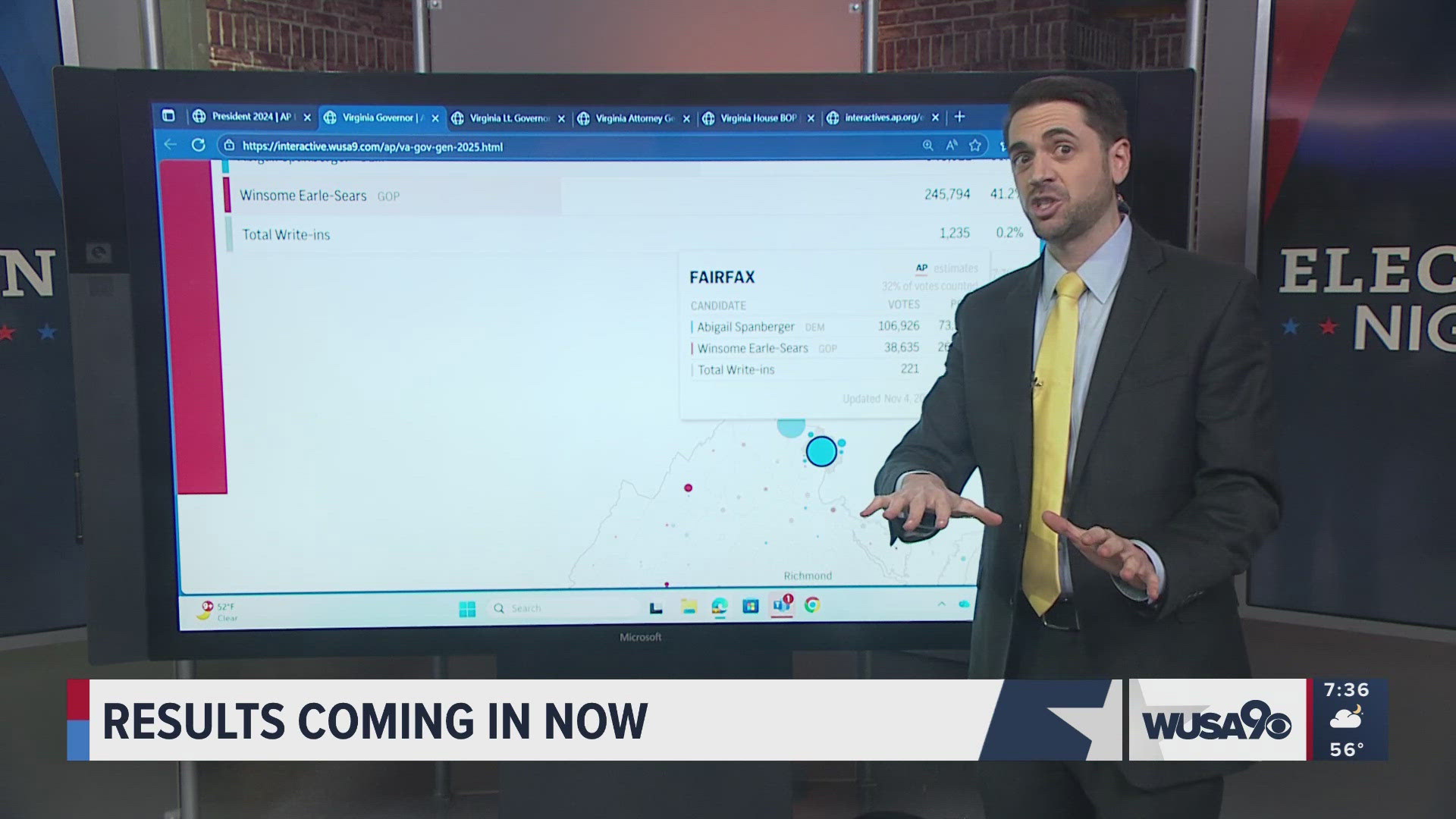 What the first 12% of Virginia election results reveal on the map ...
