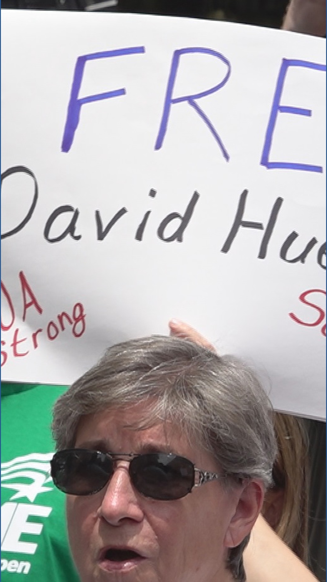 Protesters march in DC against union leader David Huerta's arrest ...