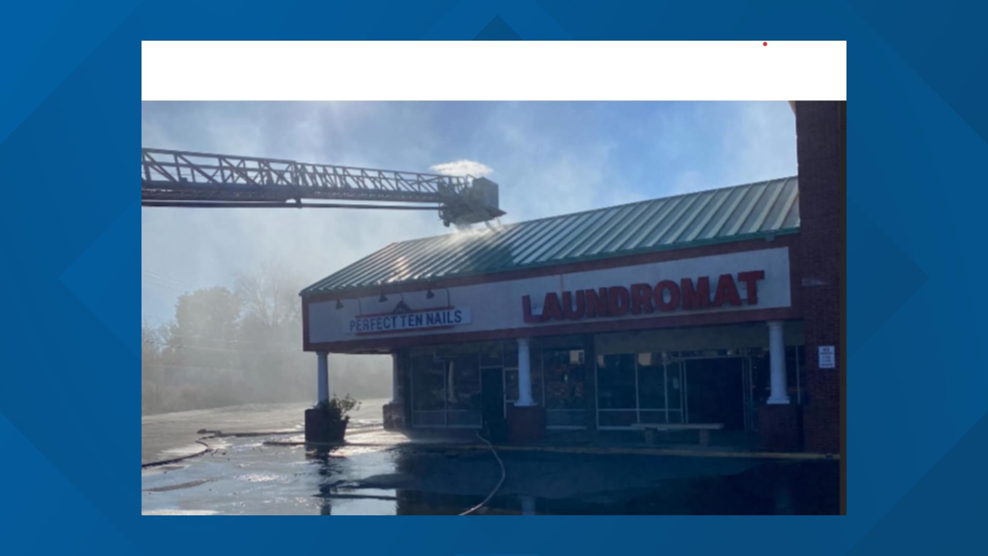 Fredericksburg, Virginia firefighters battle flames at strip mall ...