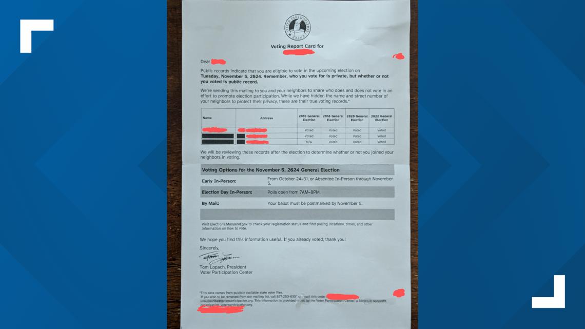 Voting report card mailed to your house? Here's what to know | wusa9.com