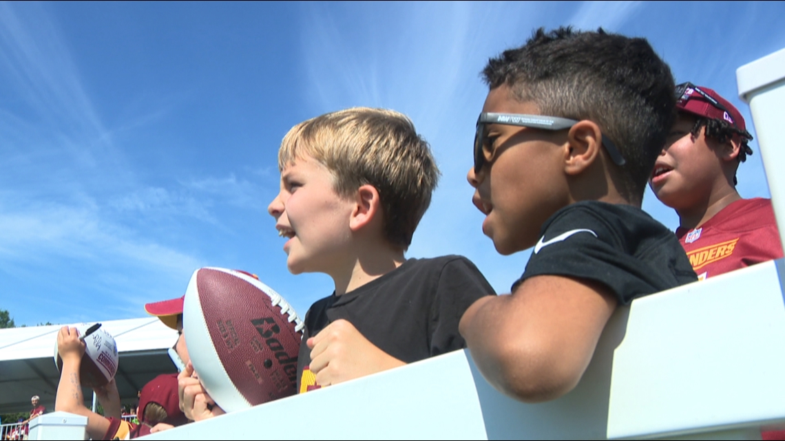 Commanders Kids Camp gets young fans close to the stars | wusa9.com
