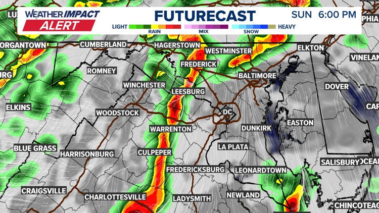Weather Impact Alert: Sunday afternoon for strong to severe storms ...