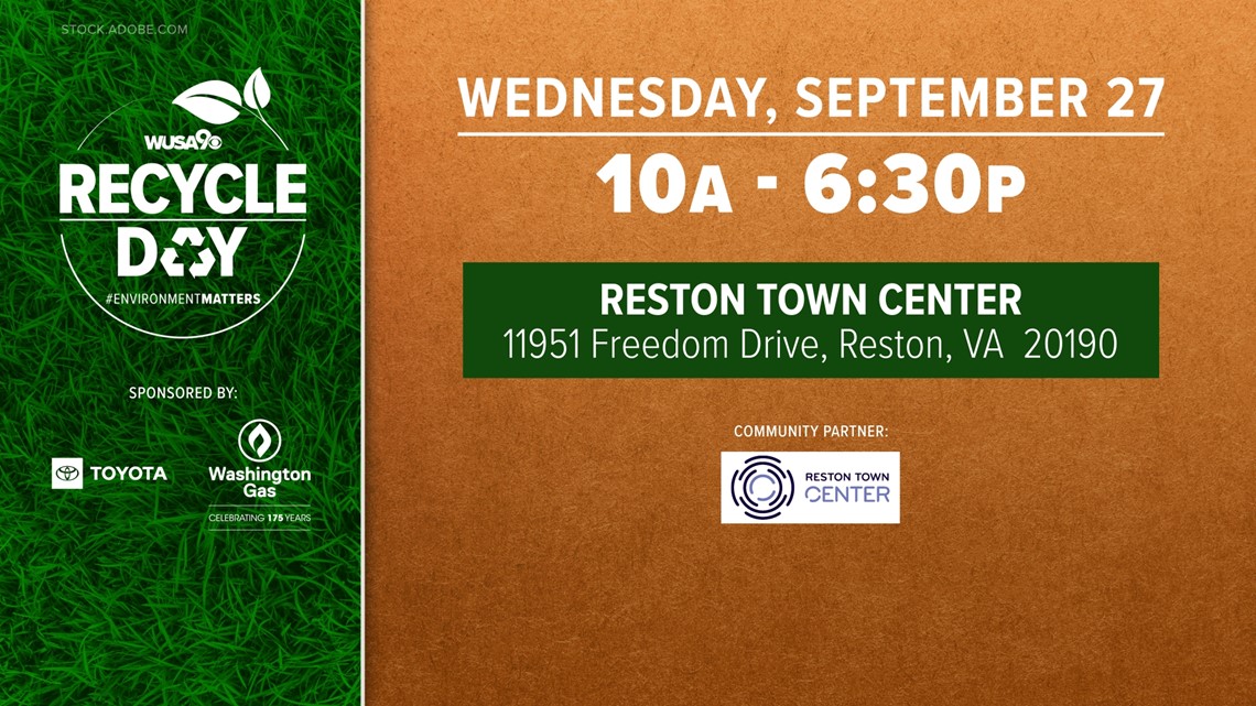 WUSA9 hosts Recycle Day event on September 27 | wusa9.com