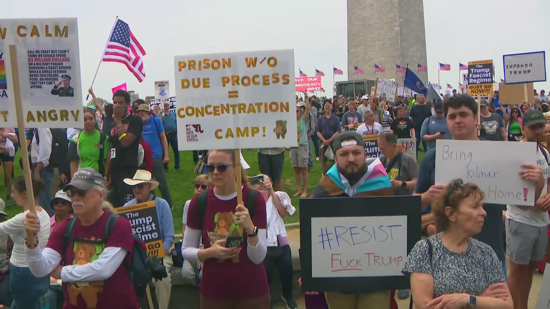 Rally turned march in DC demands the return of Kilmar Abrego Garcia ...