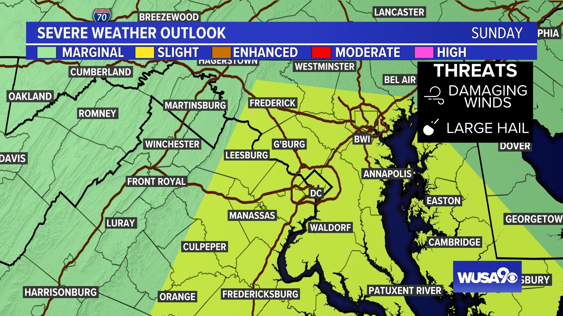Timeline: Heavy Sunday storms could lead lead to flooding | wusa9.com