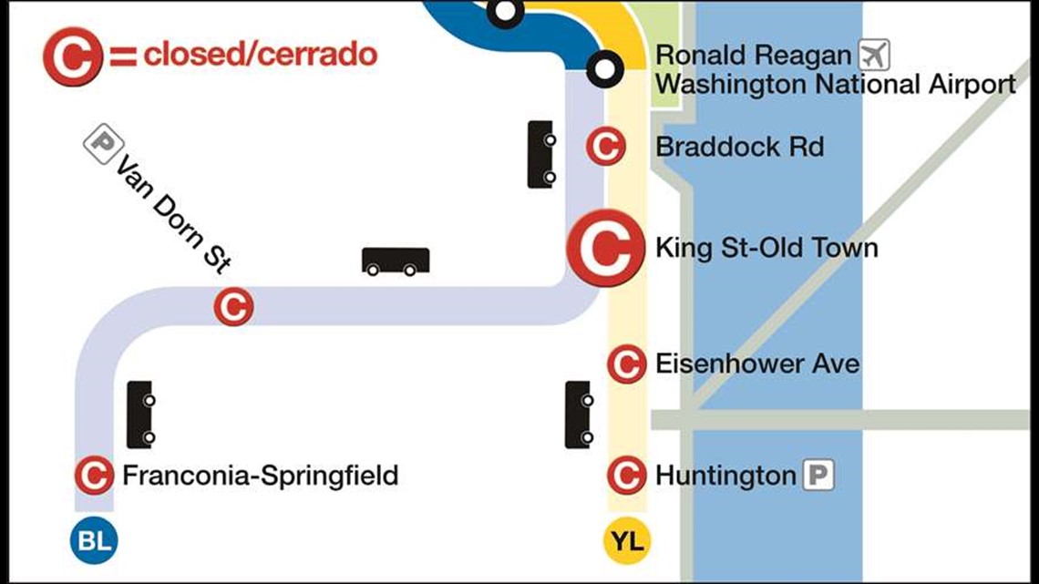 Metro closures: Six stations closed this weekend, slowing trains in Md ...