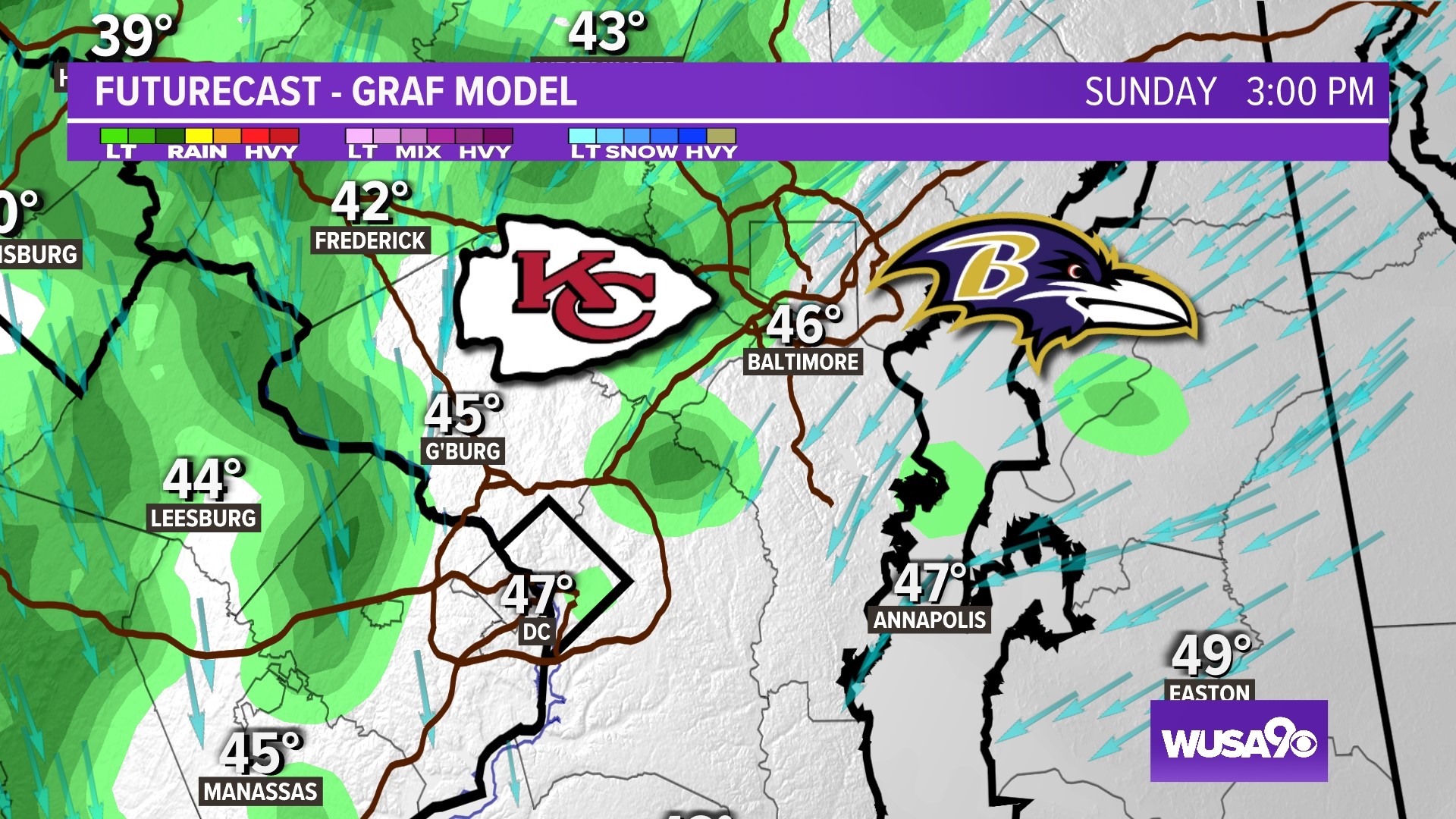 Baltimore weather Sunday: Ravens game forecast calls for rain | wusa9.com