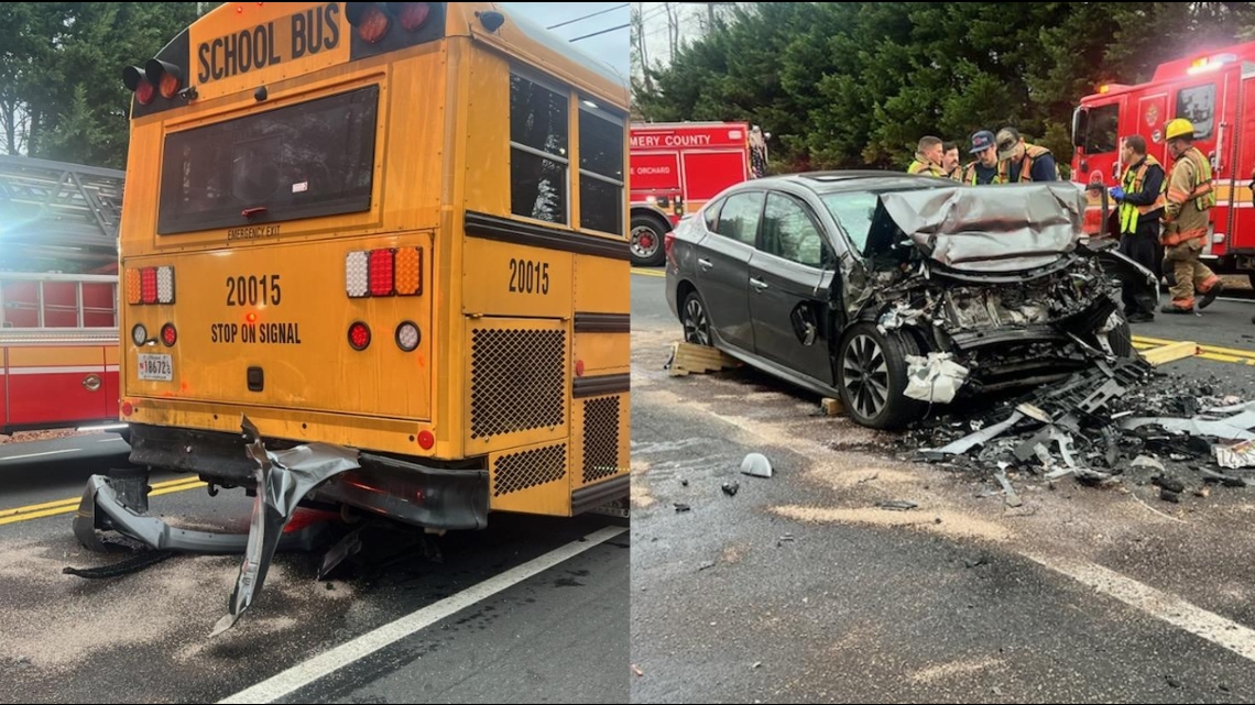 Students evaluated after school bus crash in Maryland | wusa9.com