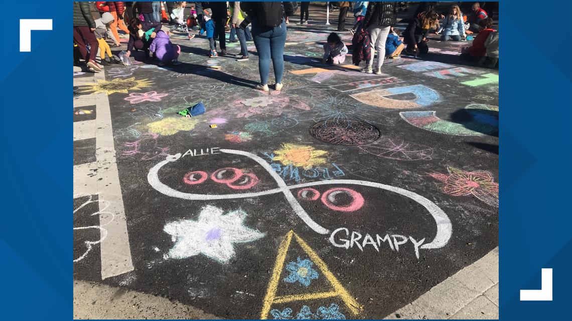 DC families block deadly intersection during chalk-in | wusa9.com