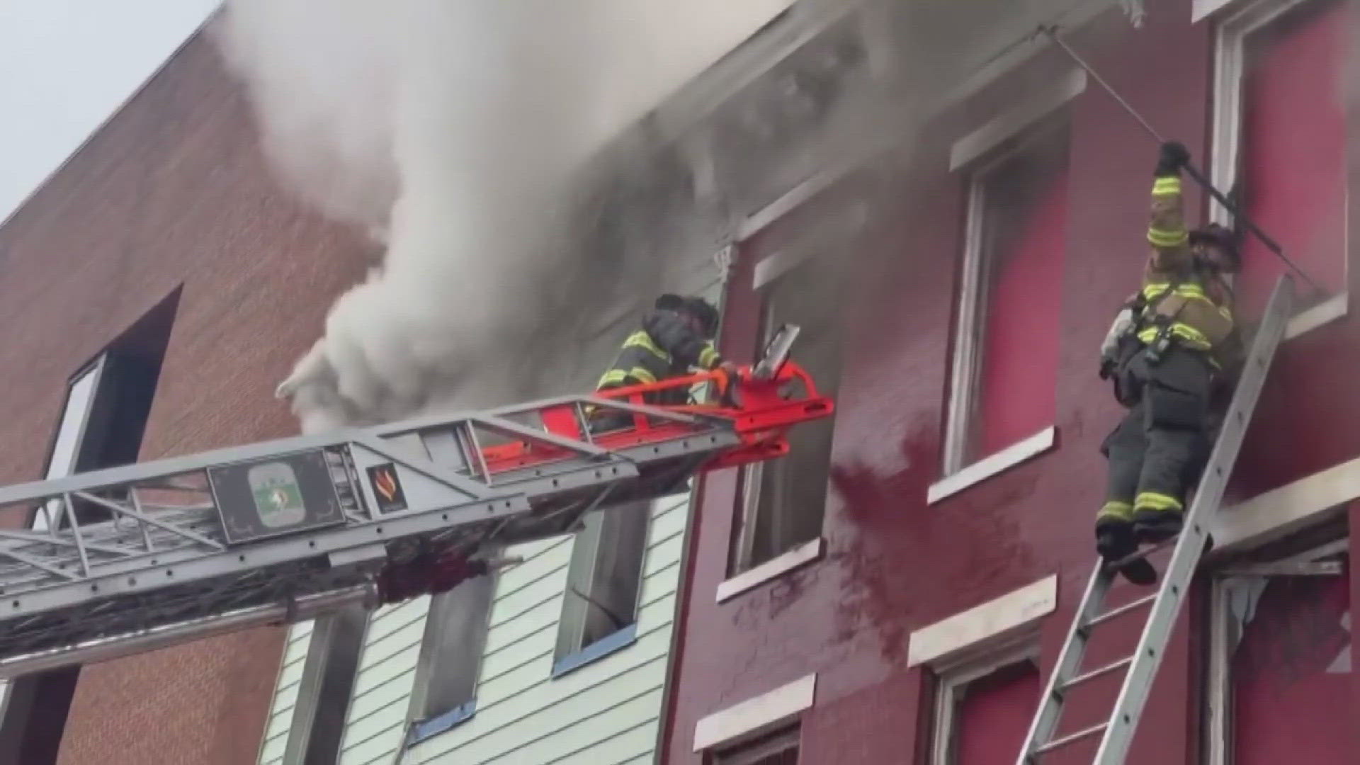 3 firefighters recovering after battling vacant row home fire | wusa9.com