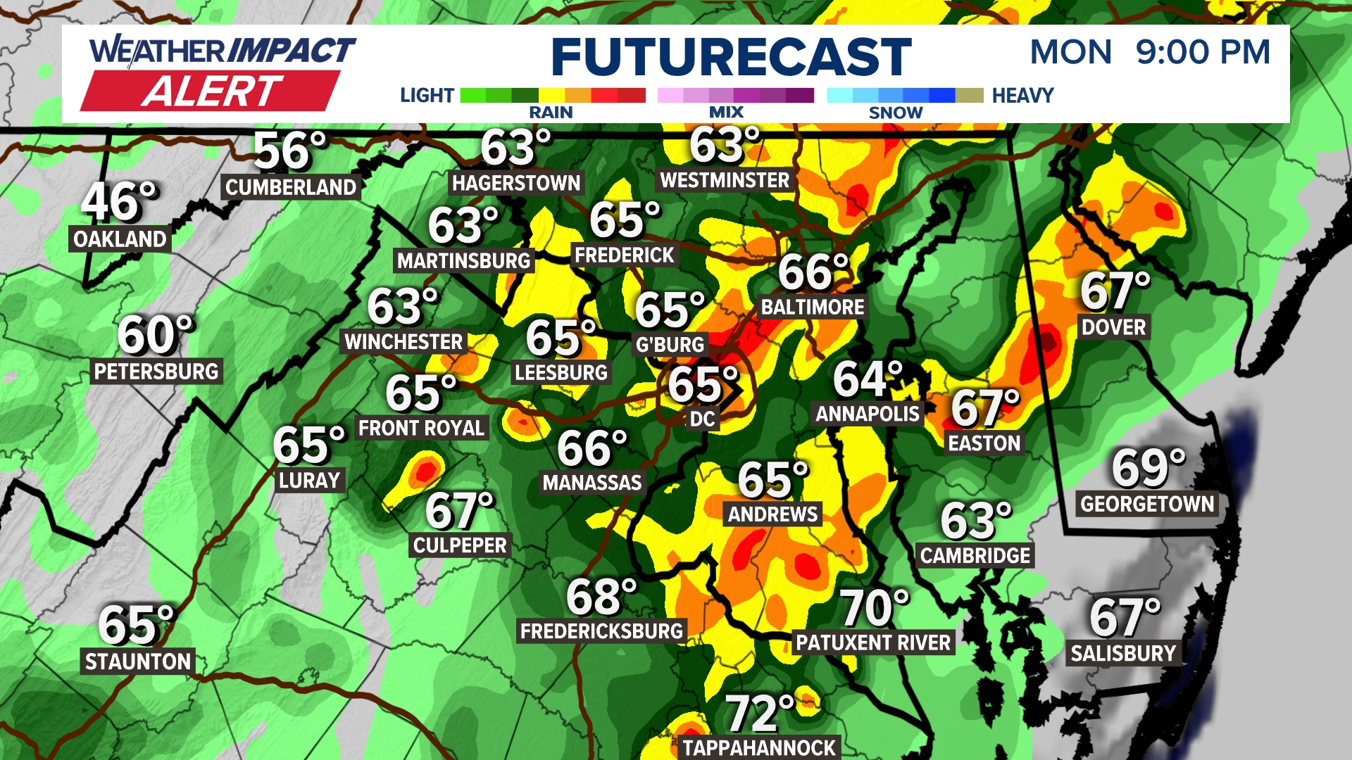 Severe storms hit the Washington area Monday with damaging winds ...
