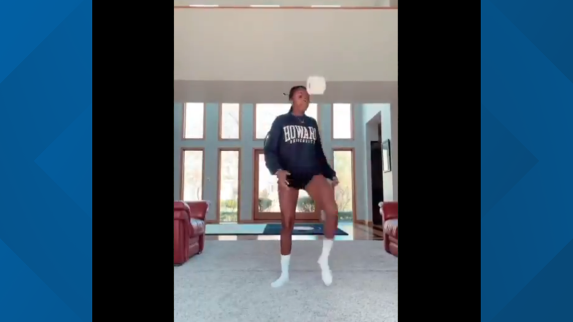 Howard University women's soccer team practice social distancing ...