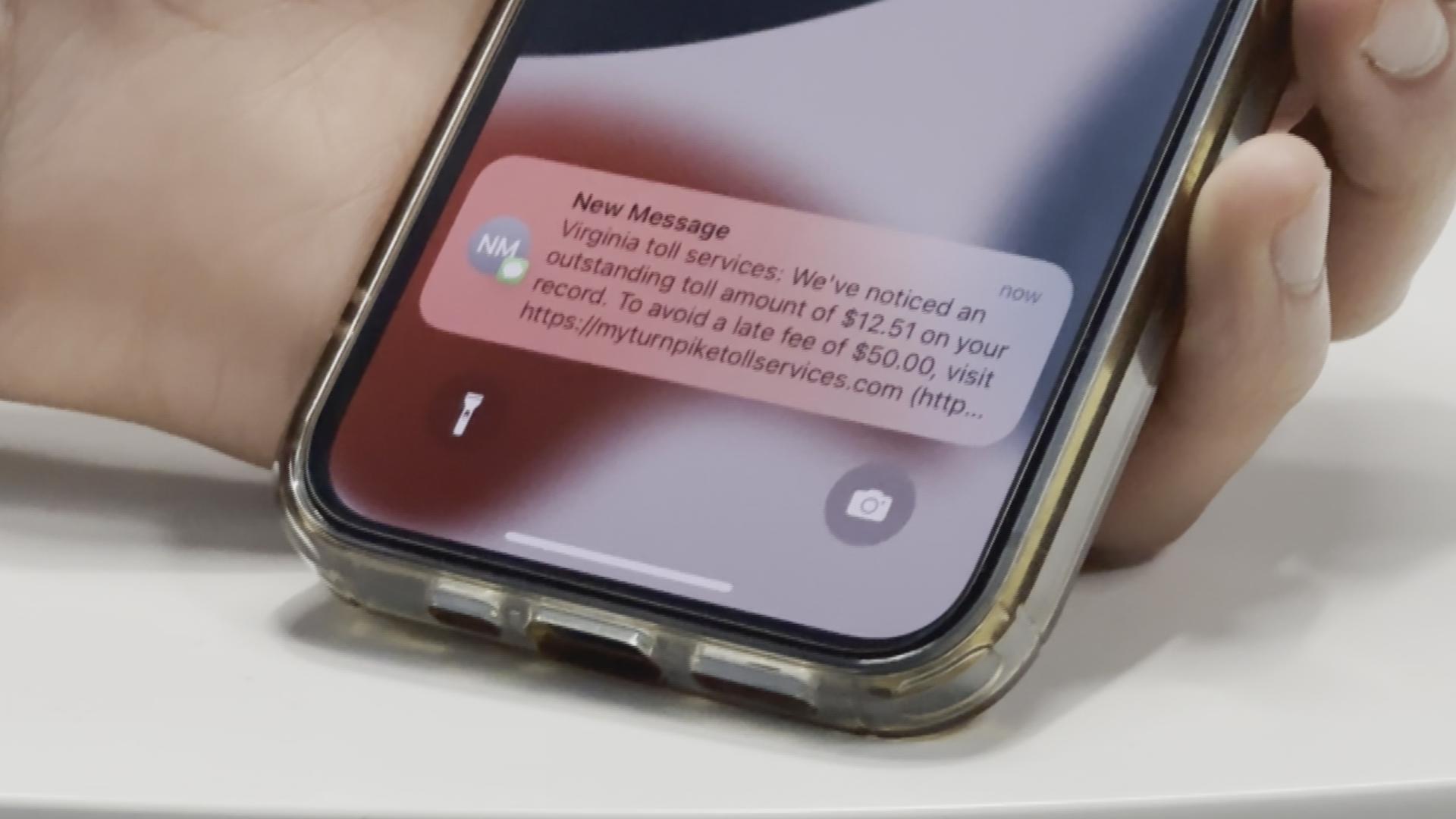 New text scam saying you owe money for unpaid toll in Virginia | wusa9.com