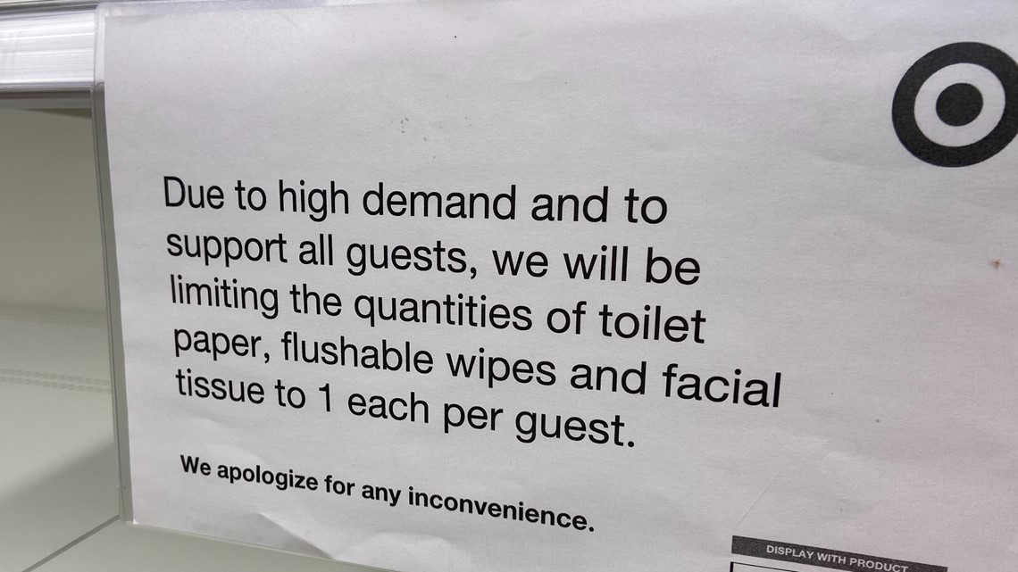 Metro area stores limiting toilet tissue, paper towel purchases | wusa9.com