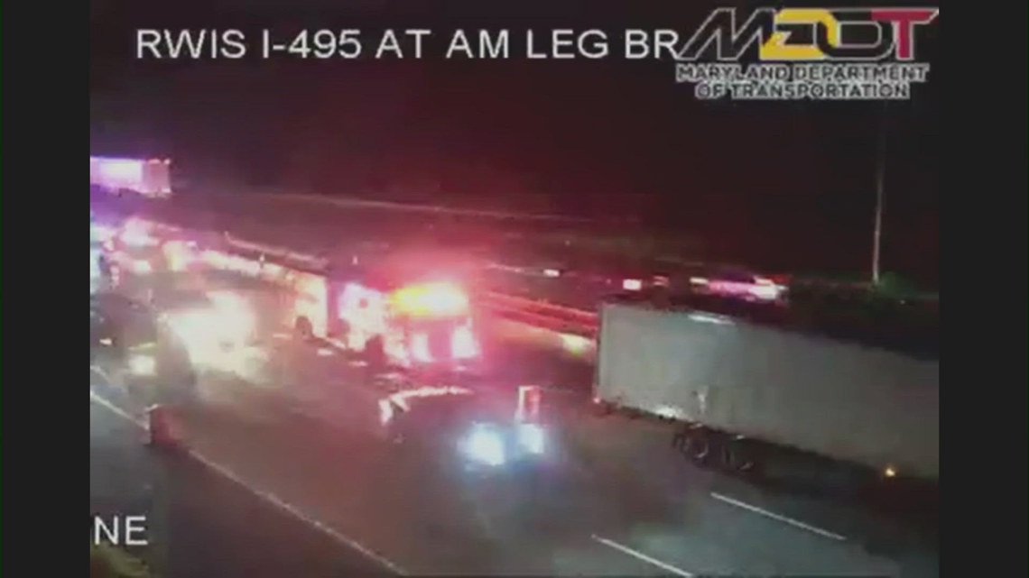 I-495 alert: Lanes back open on outer loop in Montgomery Co. due to crash | wusa9.com