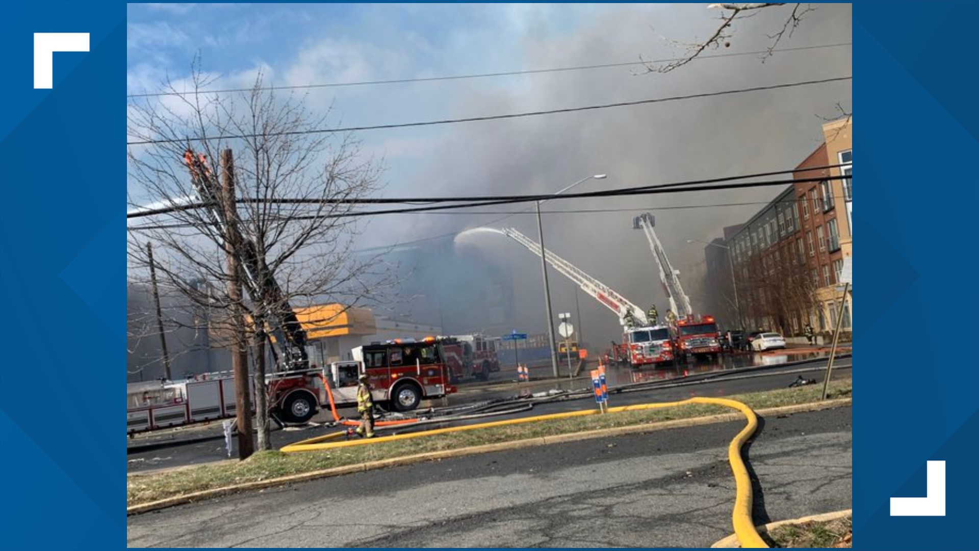 Fire at Alexandria building under construction seen for miles | wusa9.com