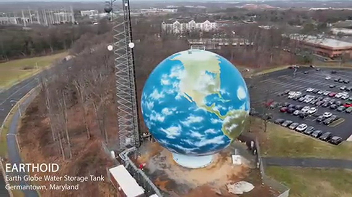 Earthoid: Earth Globe Water Storage Tank. Artist Peter Freudenberg came ...
