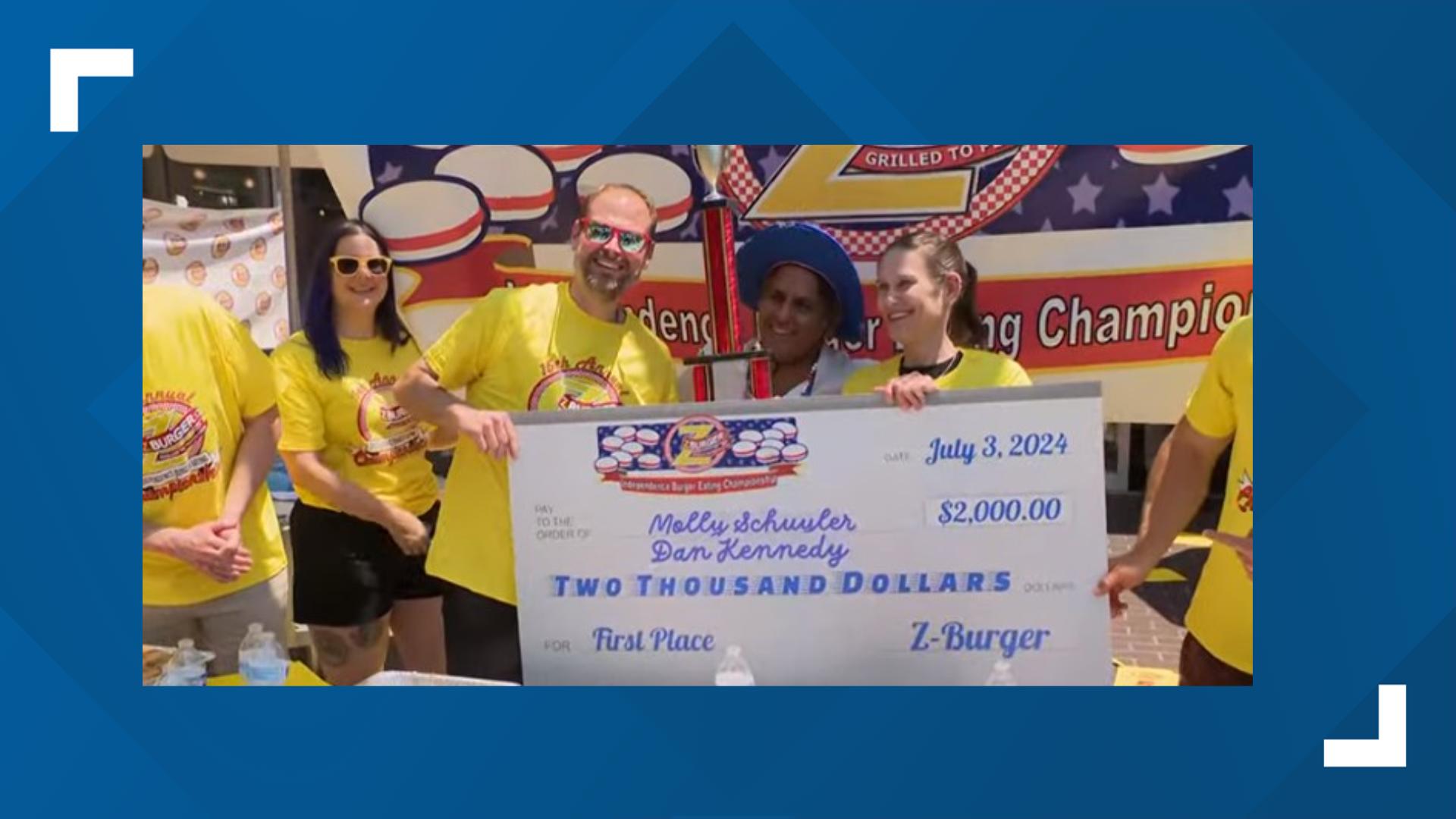 Z-Burger holds burger eating contest ahead of the Fourth | wusa9.com