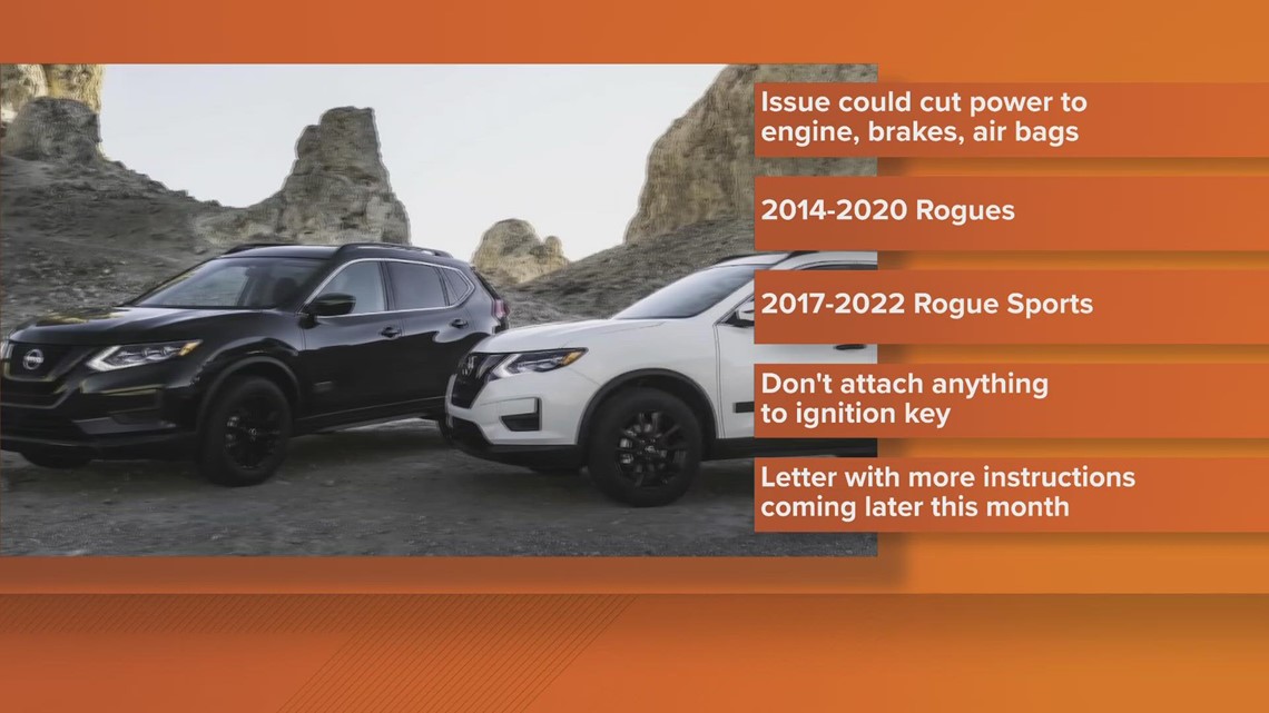 Nissan recalls 800,000+ Rogue SUVs over car key defect that can shut ...