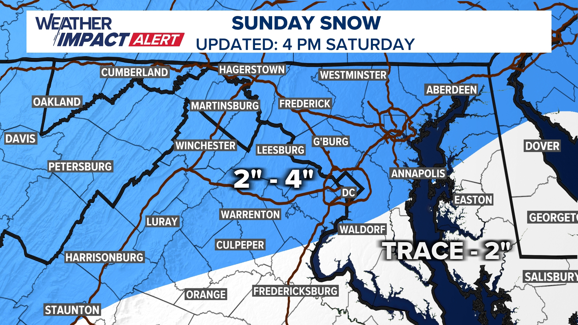 Snow DC Sunday Winter Storm Watch Winter Storm Warning | wusa9.com