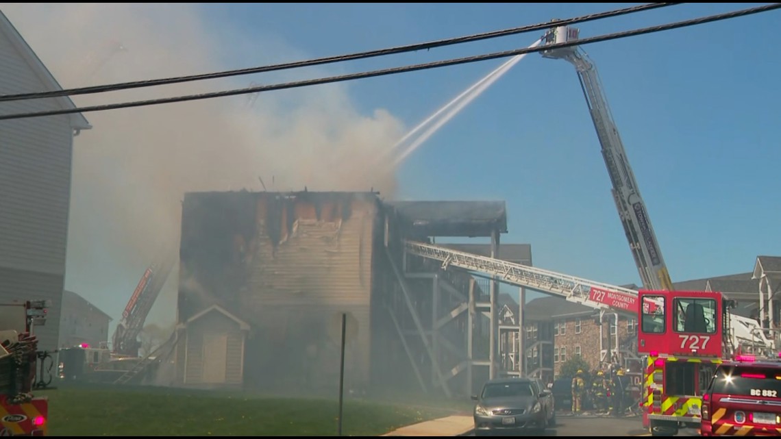 Firefighters battle 2-alarm apartment blaze in Laurel | wusa9.com