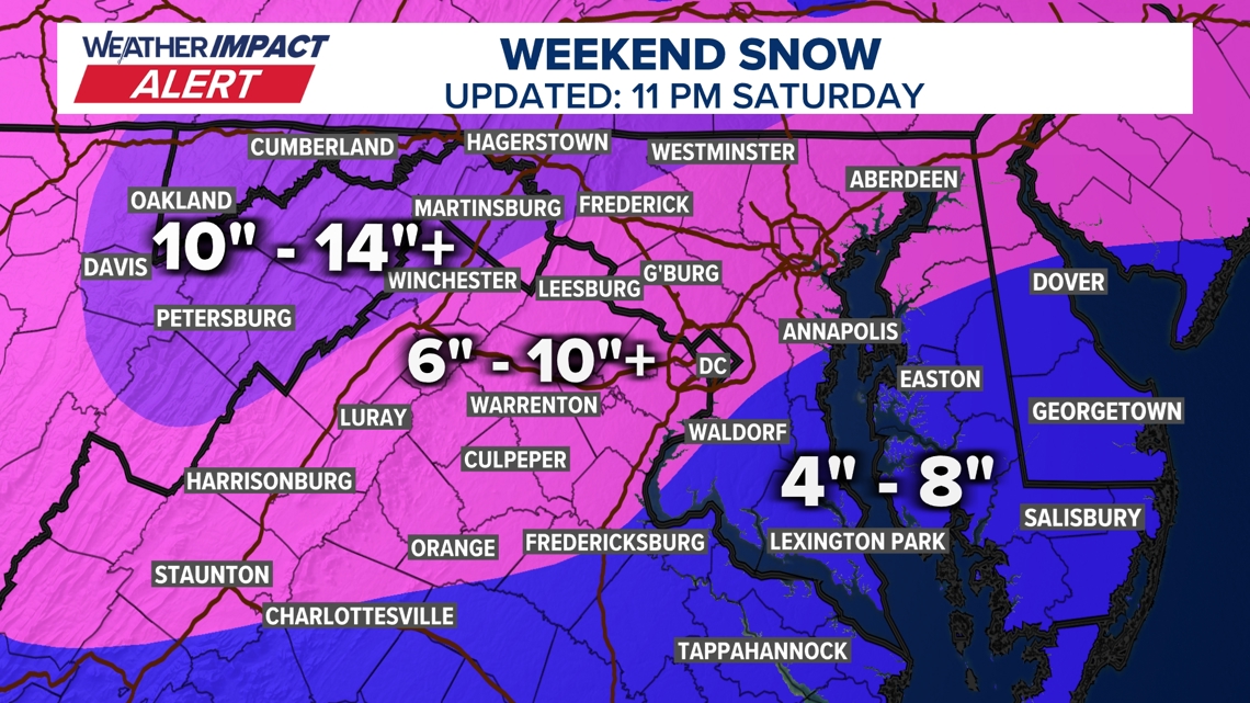 DC Forecast | Heavy snow mixes with and then changes to heavy sleet ...