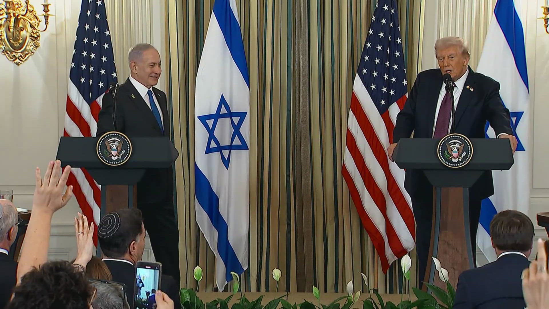 Trump and Netanyahu say they've agreed to a plan to end Gaza war and await Hamas to accept terms ...