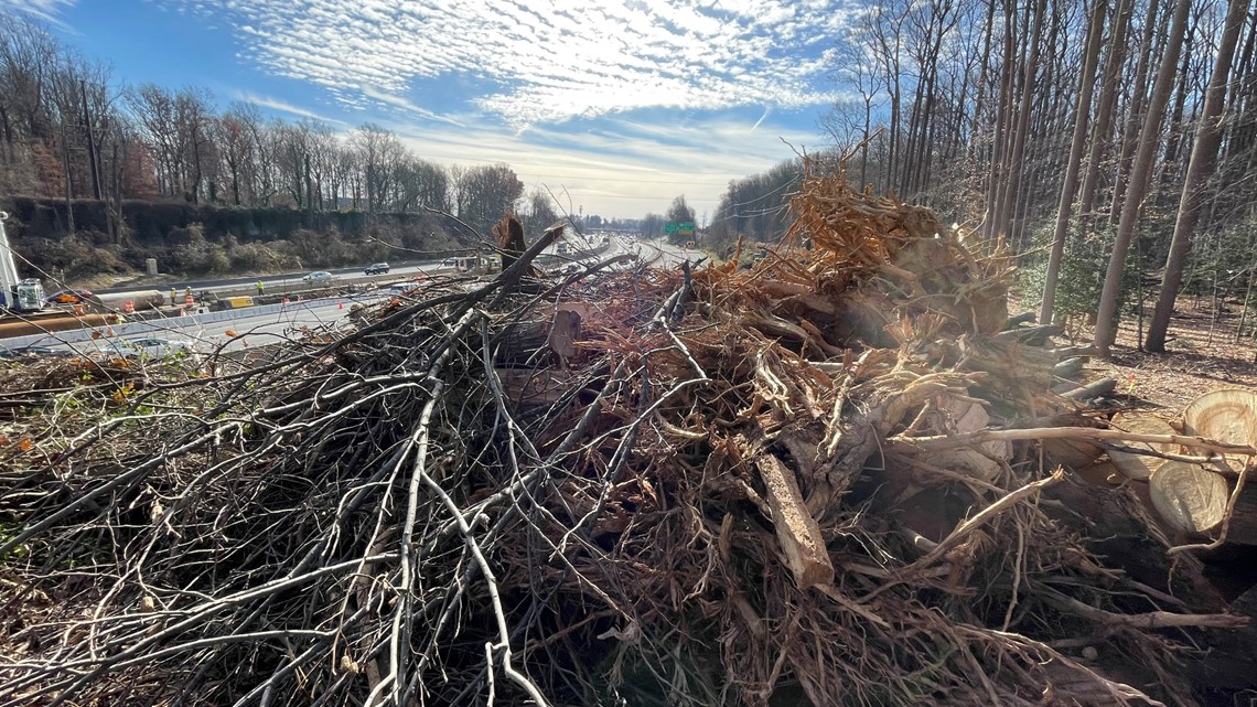 Beltway HOT lane extension has VDOT cutting hundreds of trees | wusa9.com