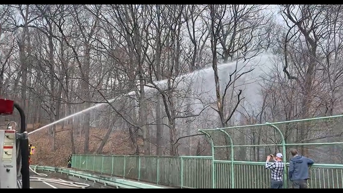 DC firefighters protect homes from large brush fire | wusa9.com