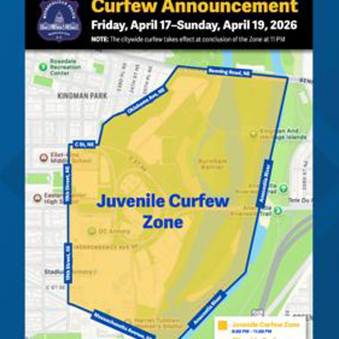 4 DC Juvenile Curfew Zones in effect this weekend after mayor’s ...
