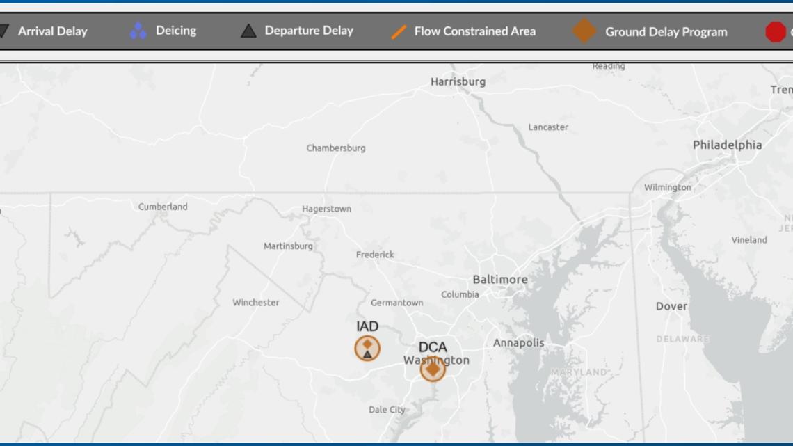 Ground delays issued for IAD, DCA amid severe thunderstorm warning ...