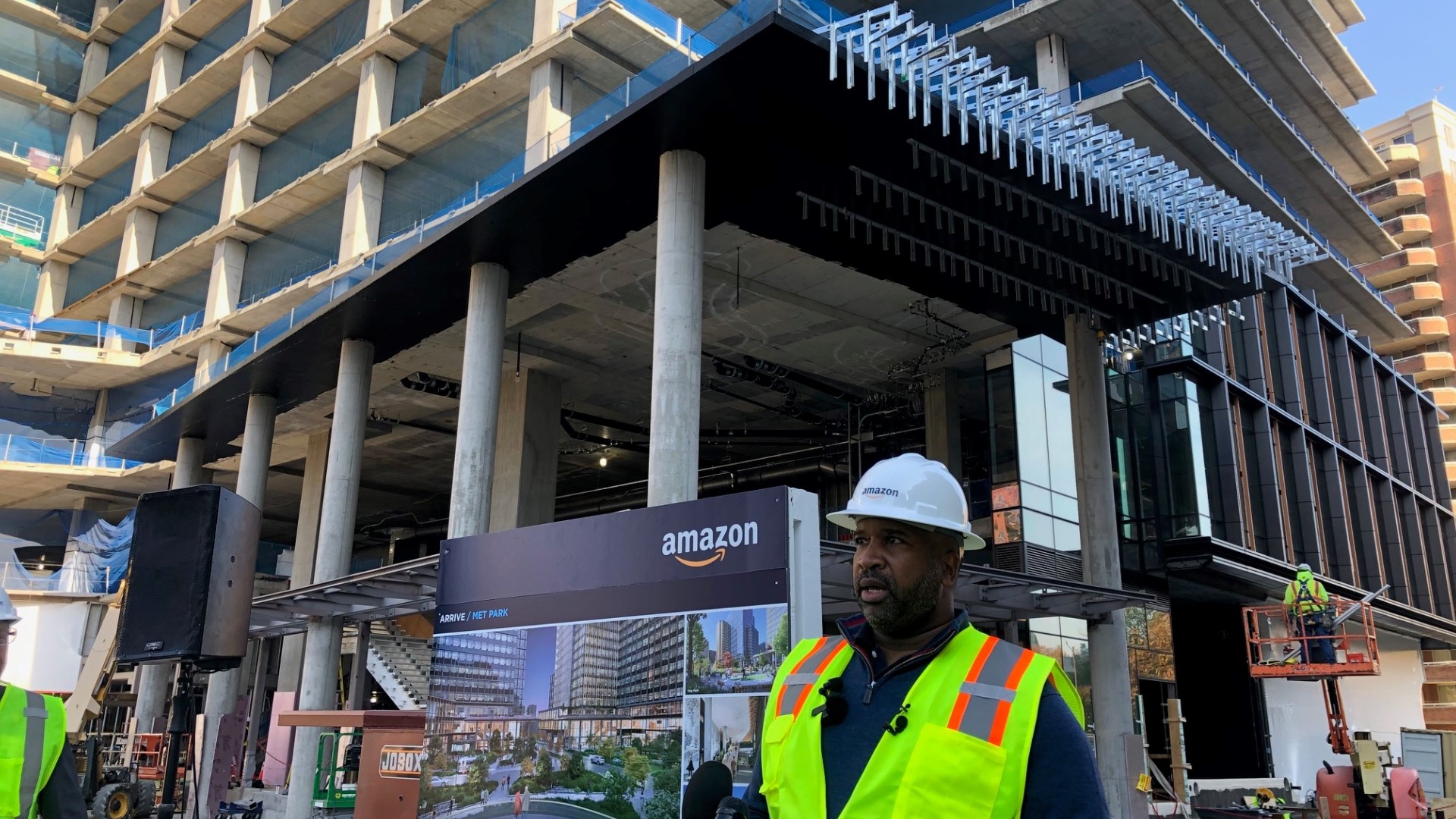 Amazon gives tour of Met Park, first phase of HQ2 in Arlington | wusa9.com