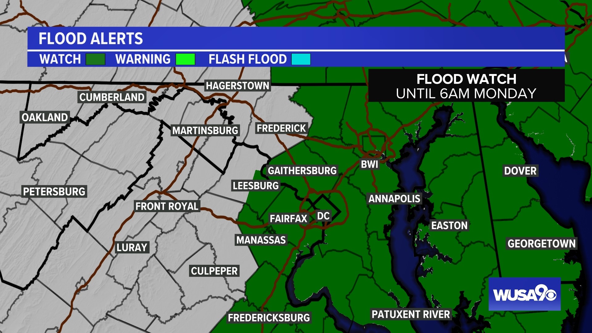 Tracking heavy rains and gusty winds Sunday and Monday | wusa9.com