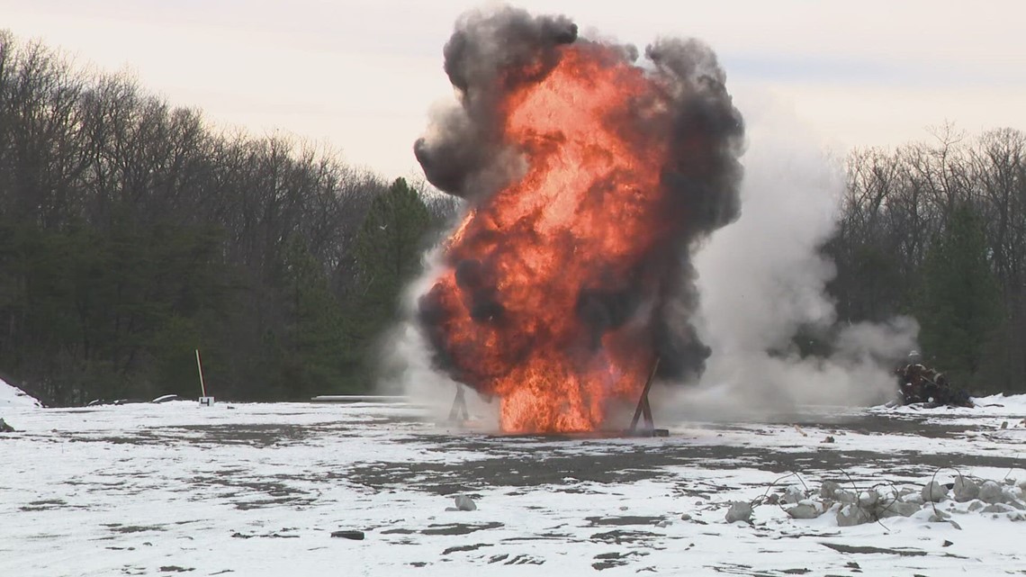 Fairfax County bomb squad blows up ordinance to demonstrate explosion ...