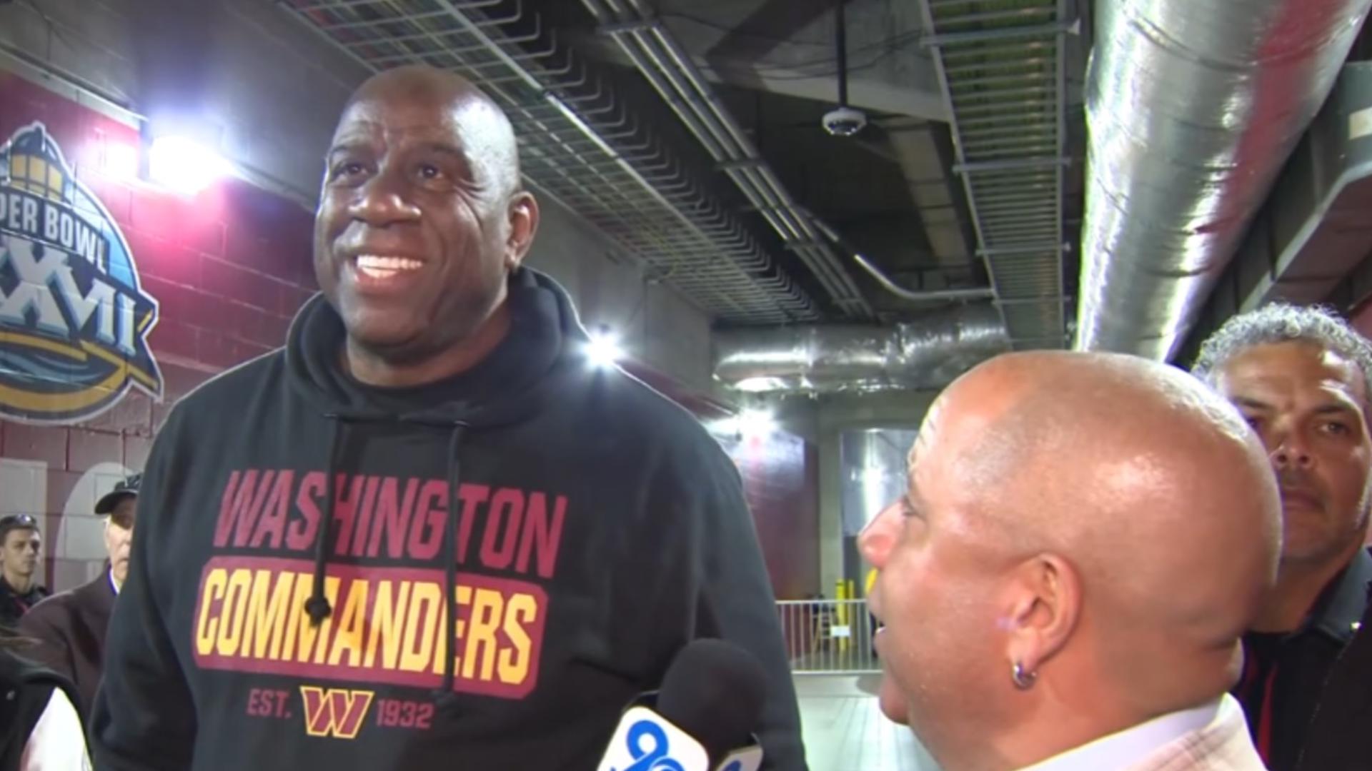 Washington Commanders owner Magic Johnson gushes proudly following Wild ...