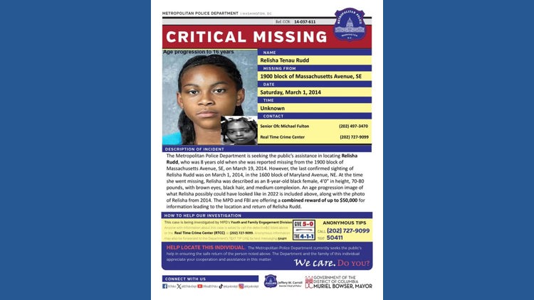 Community marks 12 years since disappearance of Relisha Rudd | wusa9.com