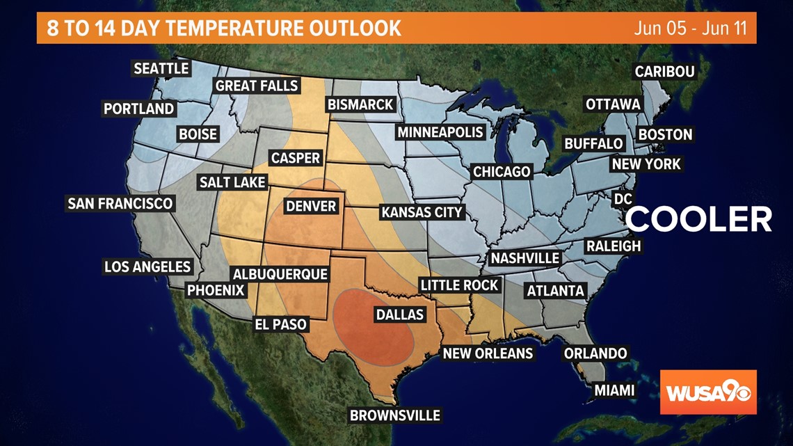 Here's why temperatures will be a tad cooler in June | wusa9.com
