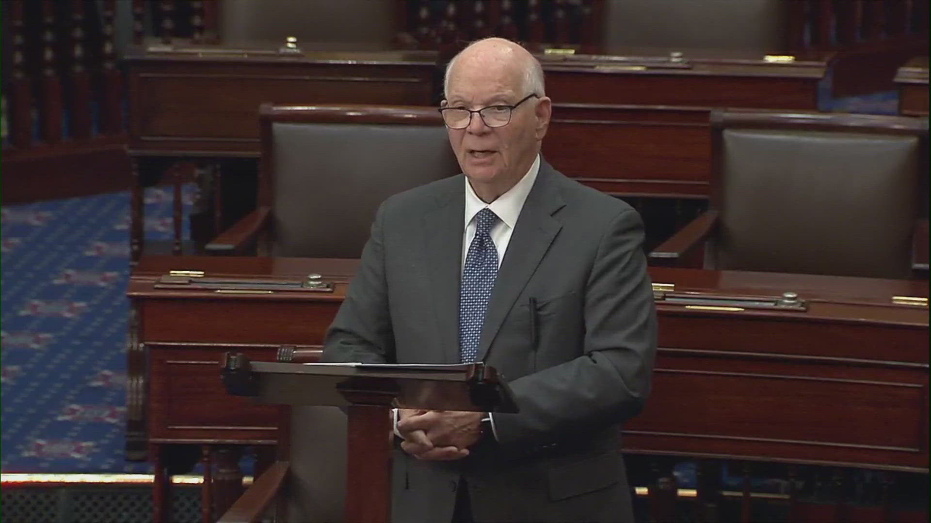 Maryland Democrat Ben Cardin delivers his farewell speech to the Senate ...