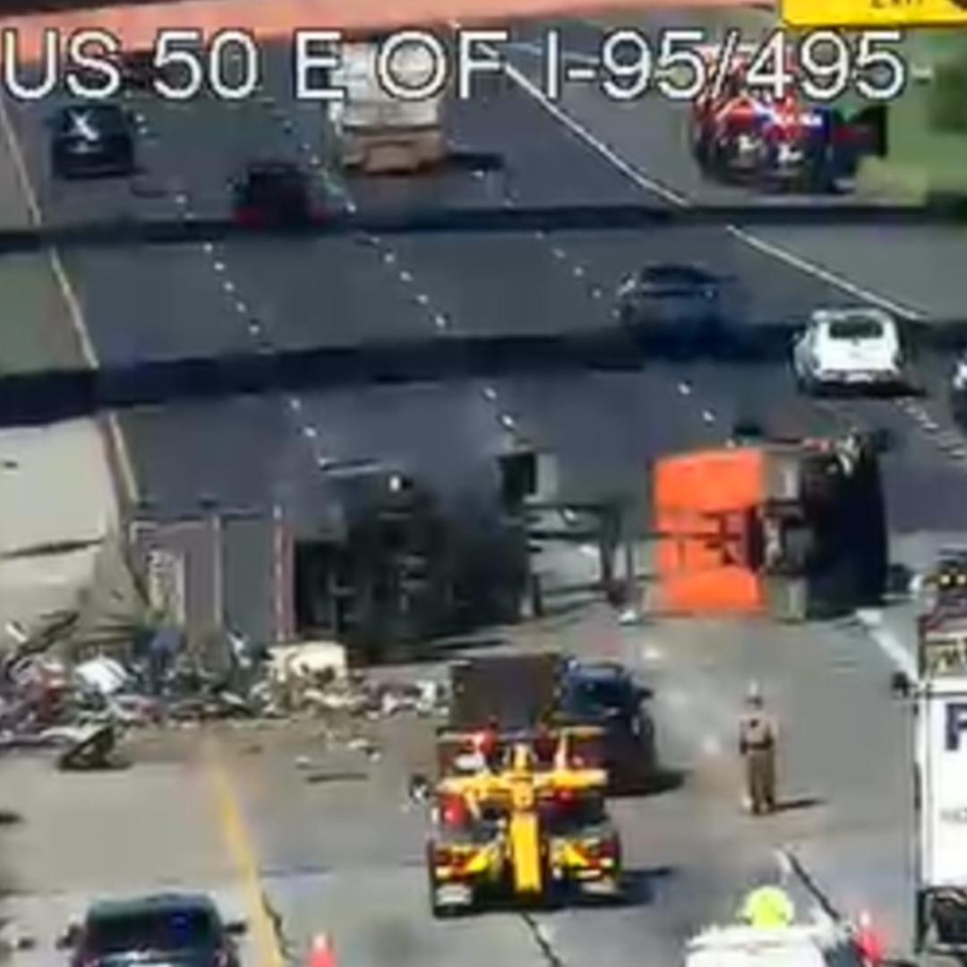 Traffic impact alert: US-50 lanes closed due to tractor trailer crash ...