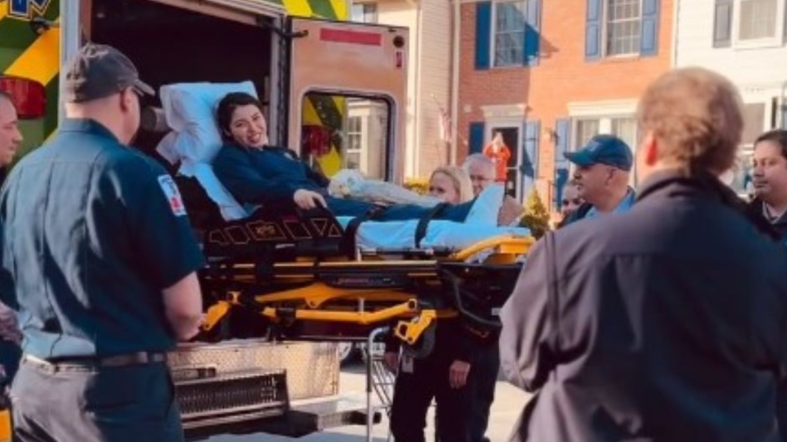 Firefighter Nancy Cortez welcomed home after deadly explosion | wusa9.com