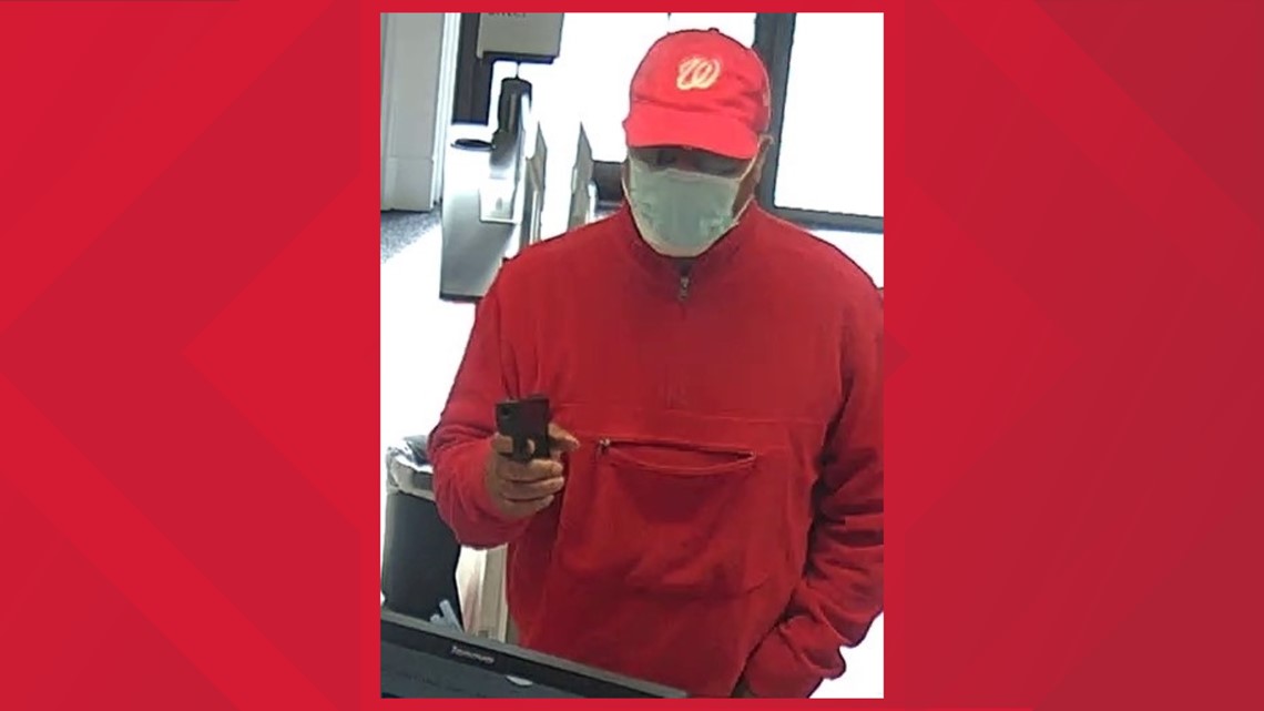 Man wears Washington Nationals hat while robbing Maryland bank | wusa9.com