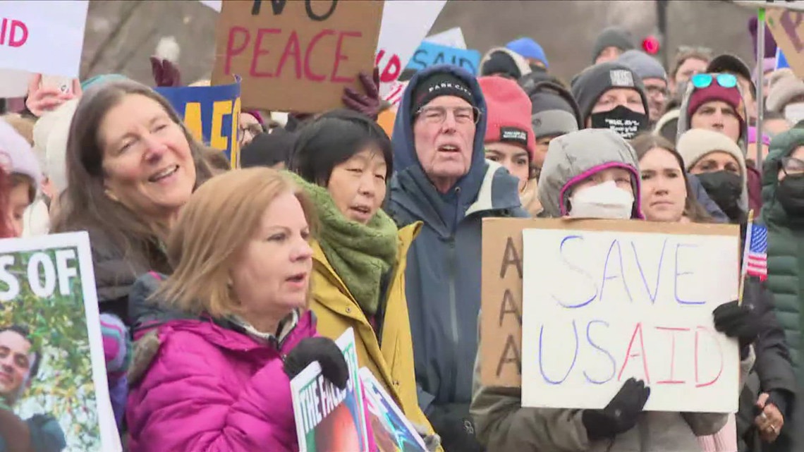 Protesters demand action as USAID shutdown looms | wusa9.com